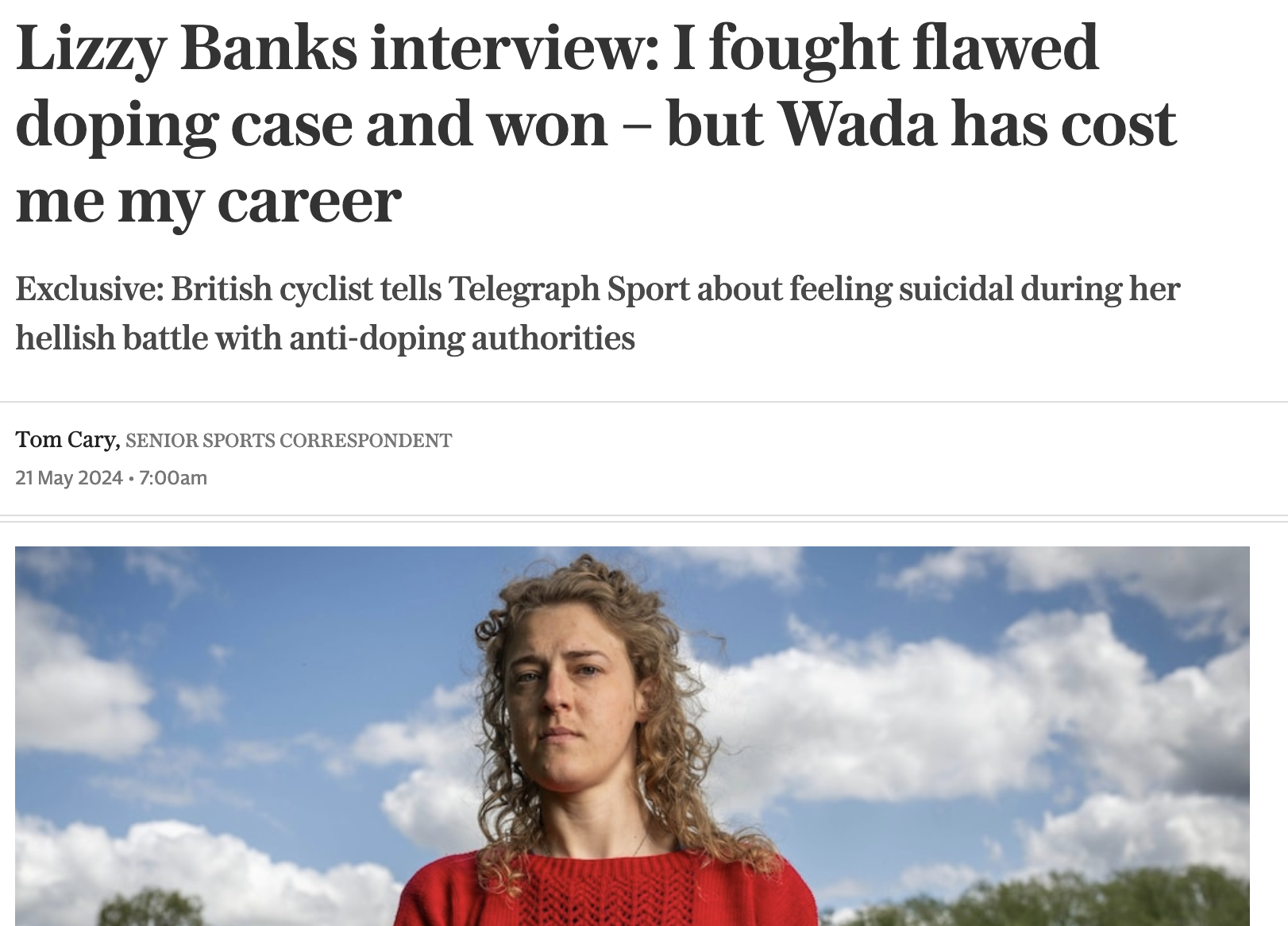 L'infolettre du 27 mai 2024 : présumée coupable, le long combat de Lizzy Banks pour prouver son ...