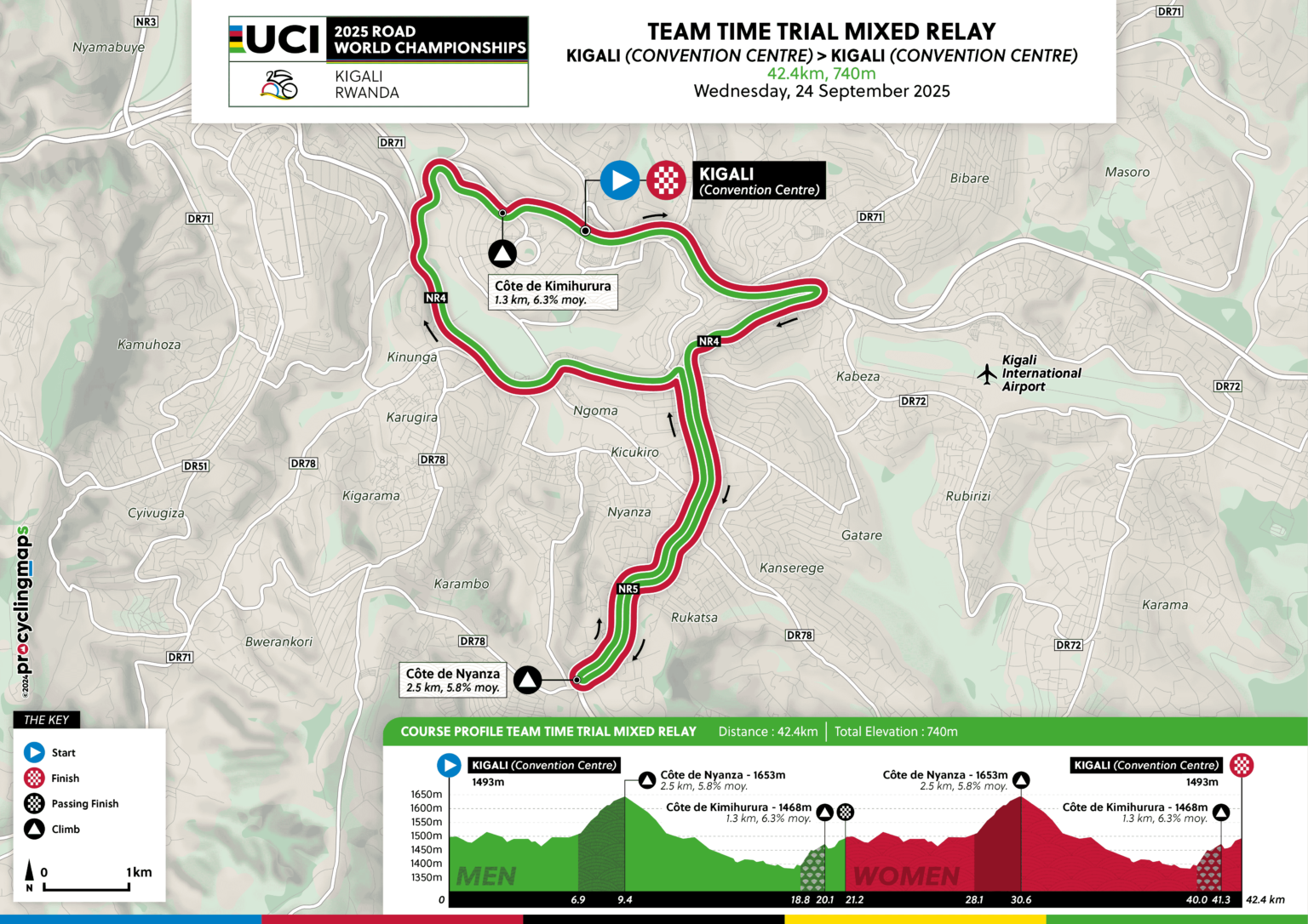 Championnats du monde de cyclisme sur route 2025 : voici les cartes et ...